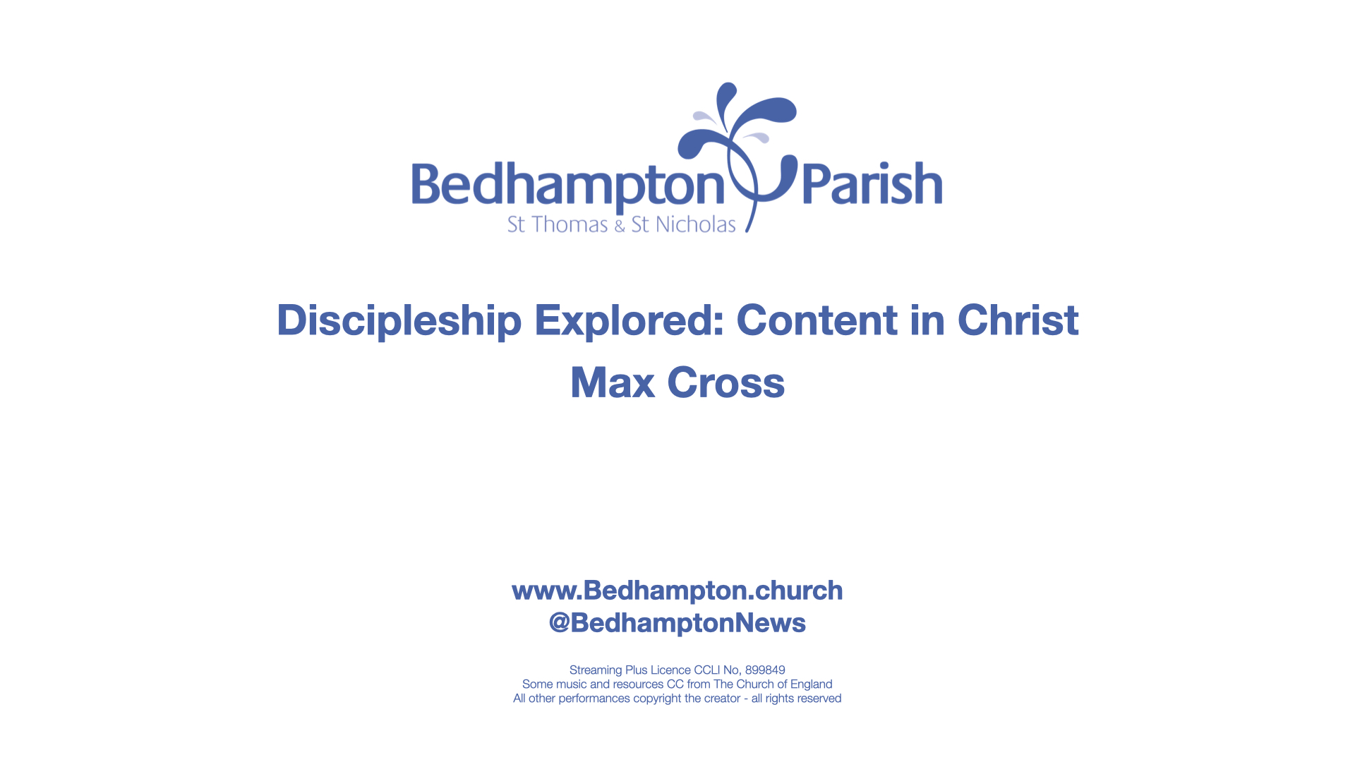 Discipleship Explored: Content in Christ – Bedhampton Church